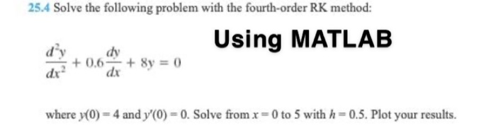 Solved 25.4 Solve the following problem with the | Chegg.com