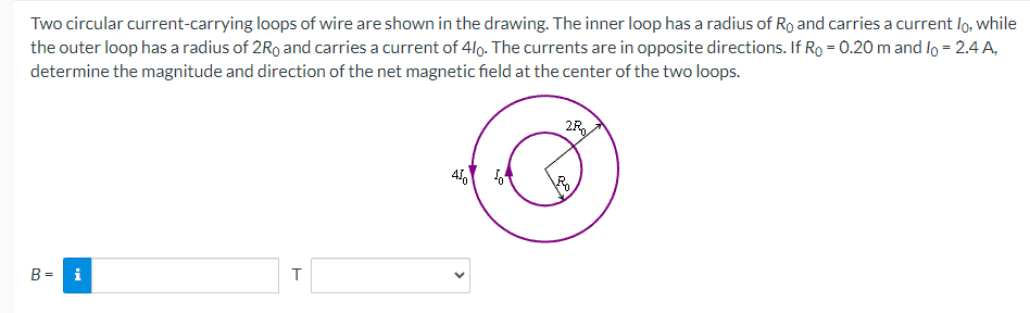 Solved Two circular current-carrying loops of wire are shown | Chegg.com