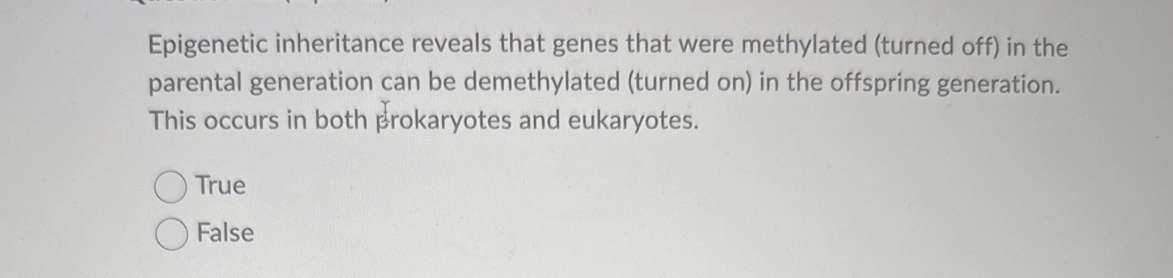 Solved Epigenetic inheritance reveals that genes that were | Chegg.com