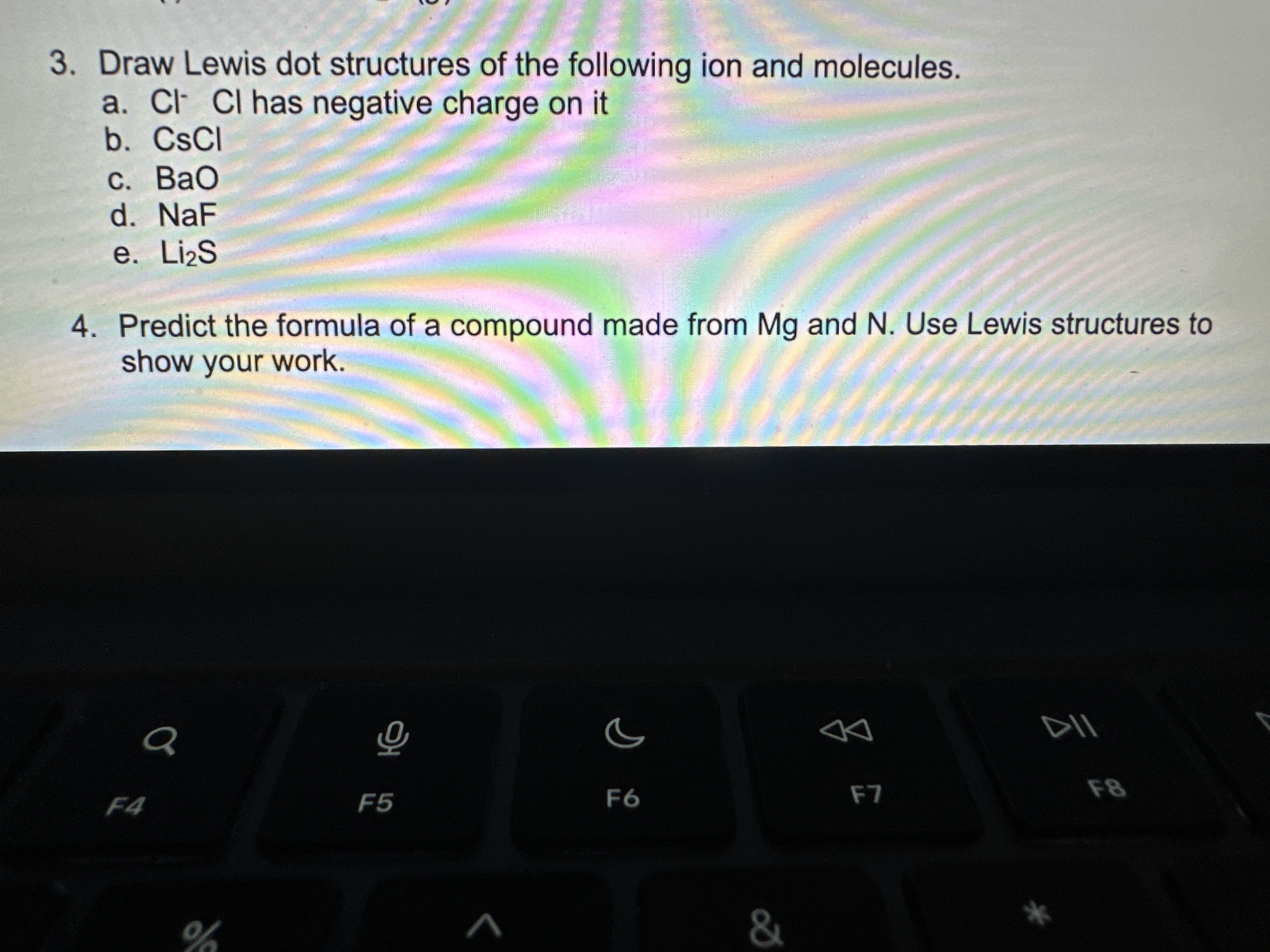 Solved Draw Lewis dot structures of the following ion and | Chegg.com
