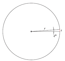 Solved: Letting C denote the circumference of a circle, a 1° angle ...