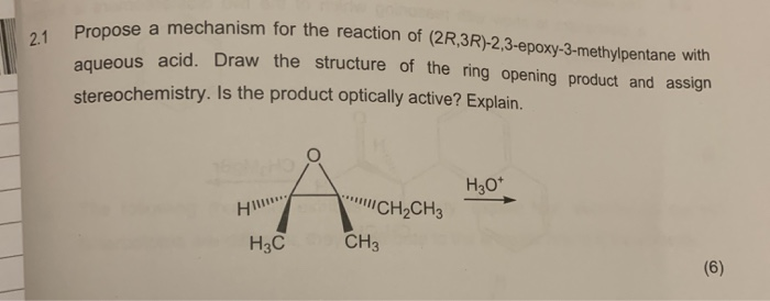 Solved Propose a mechanism for the reaction of | Chegg.com