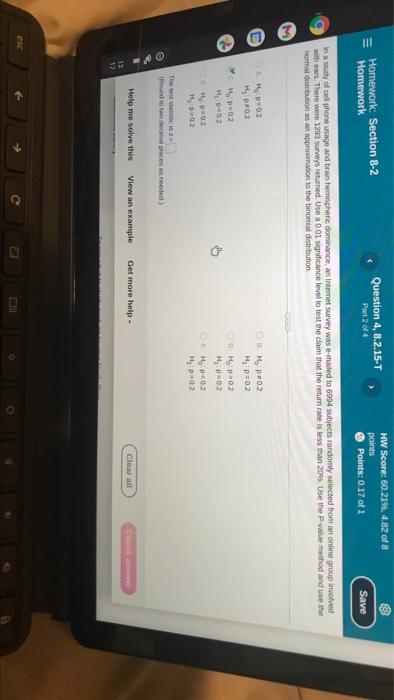 Solved III Homework: Section 8-2 Homework Question 4, | Chegg.com Solved III Homework: Section 8-2 Homework Question 4, | Chegg.com