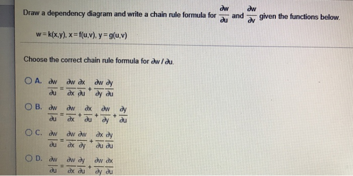 Solved dw dw Draw a dependency diagram and write a chain | Chegg.com