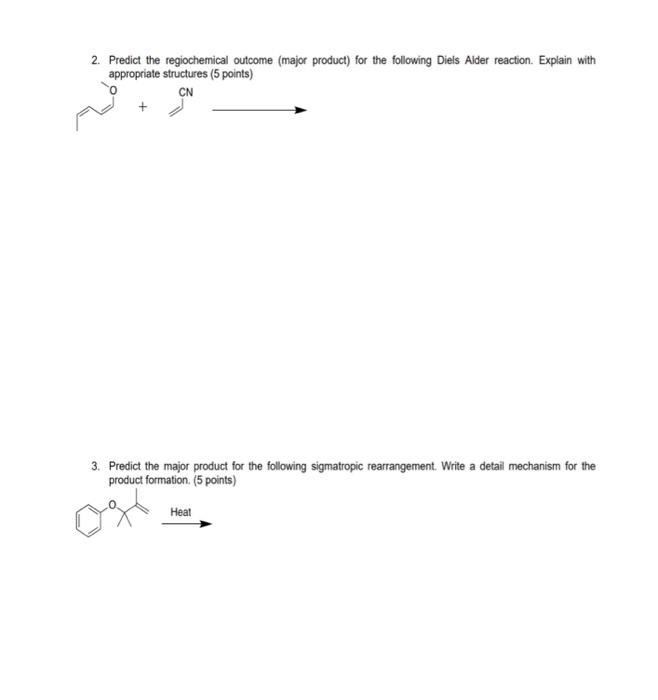 Solved 2. Predict the regiochemical outcome (major product) | Chegg.com