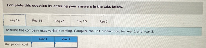 Solved Exercise 7-9 Variable and Absorption Costing Unit | Chegg.com