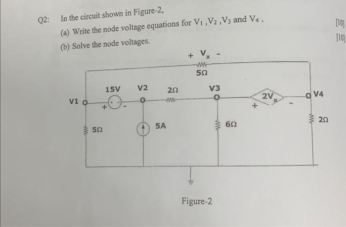 Solved Q2: In the circuit shown in Figure-2, (a) Write the | Chegg.com