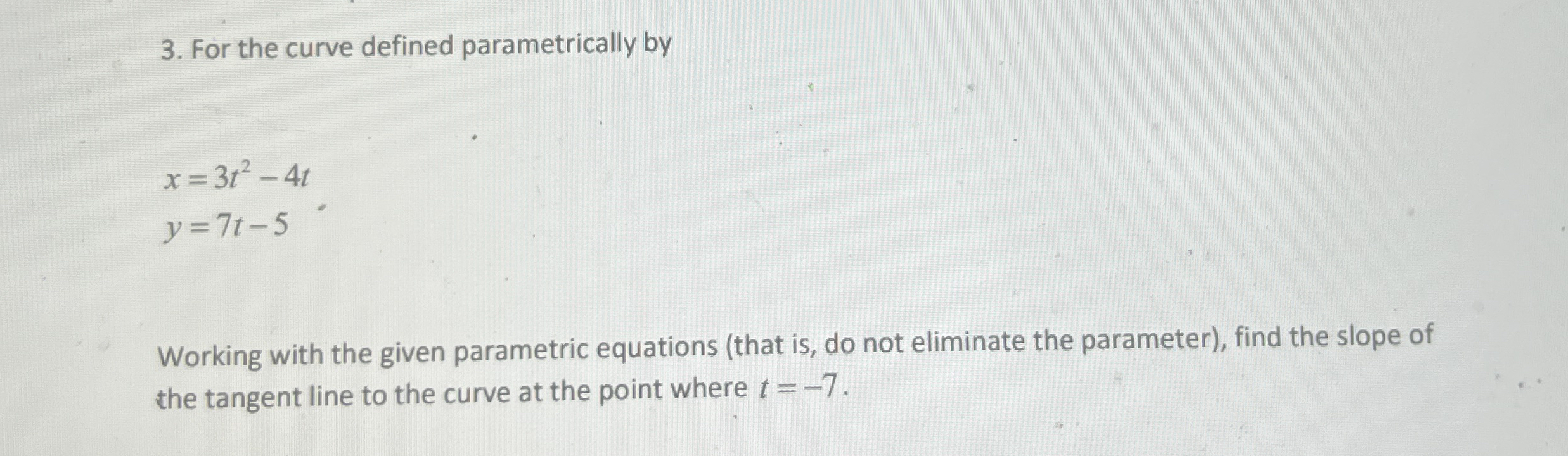Solved For the curve defined parametrically | Chegg.com