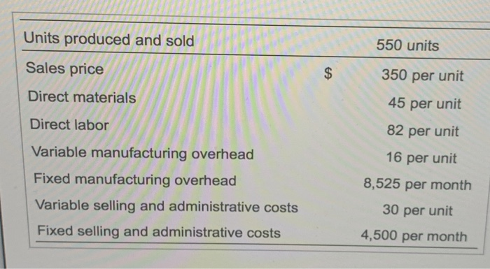 Solved REQUIREMENT 1 Using variable costing, calculate the | Chegg.com