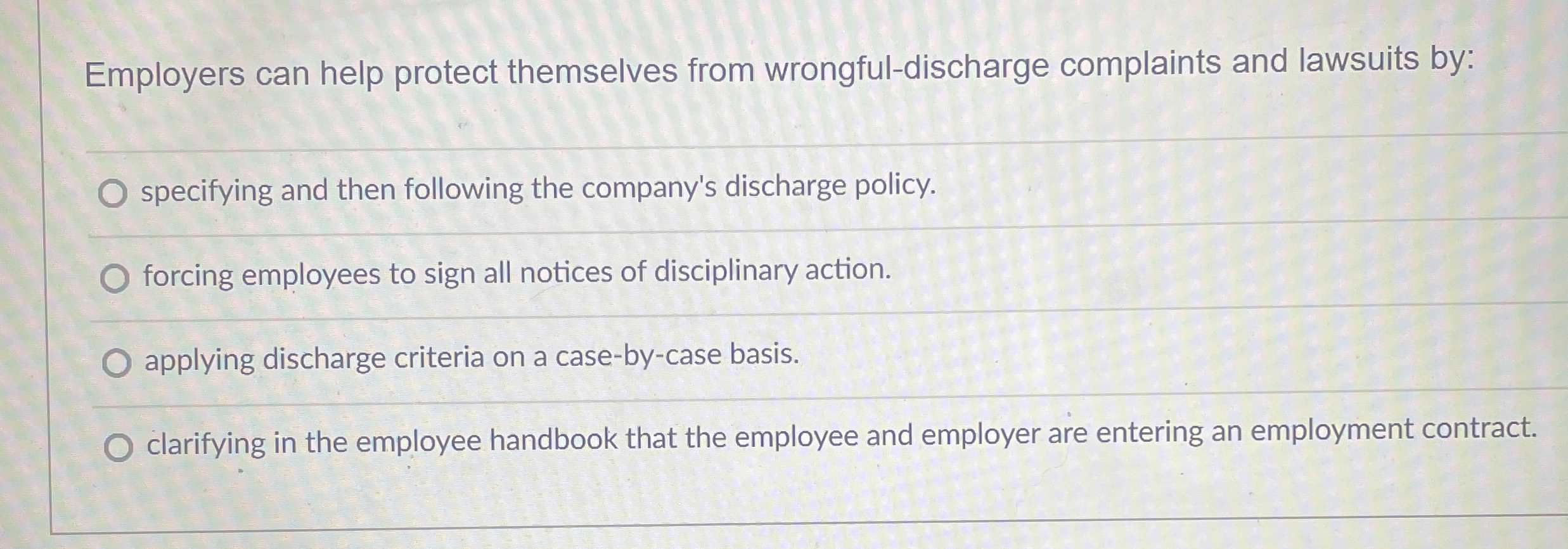 Solved Employers can help protect themselves from | Chegg.com