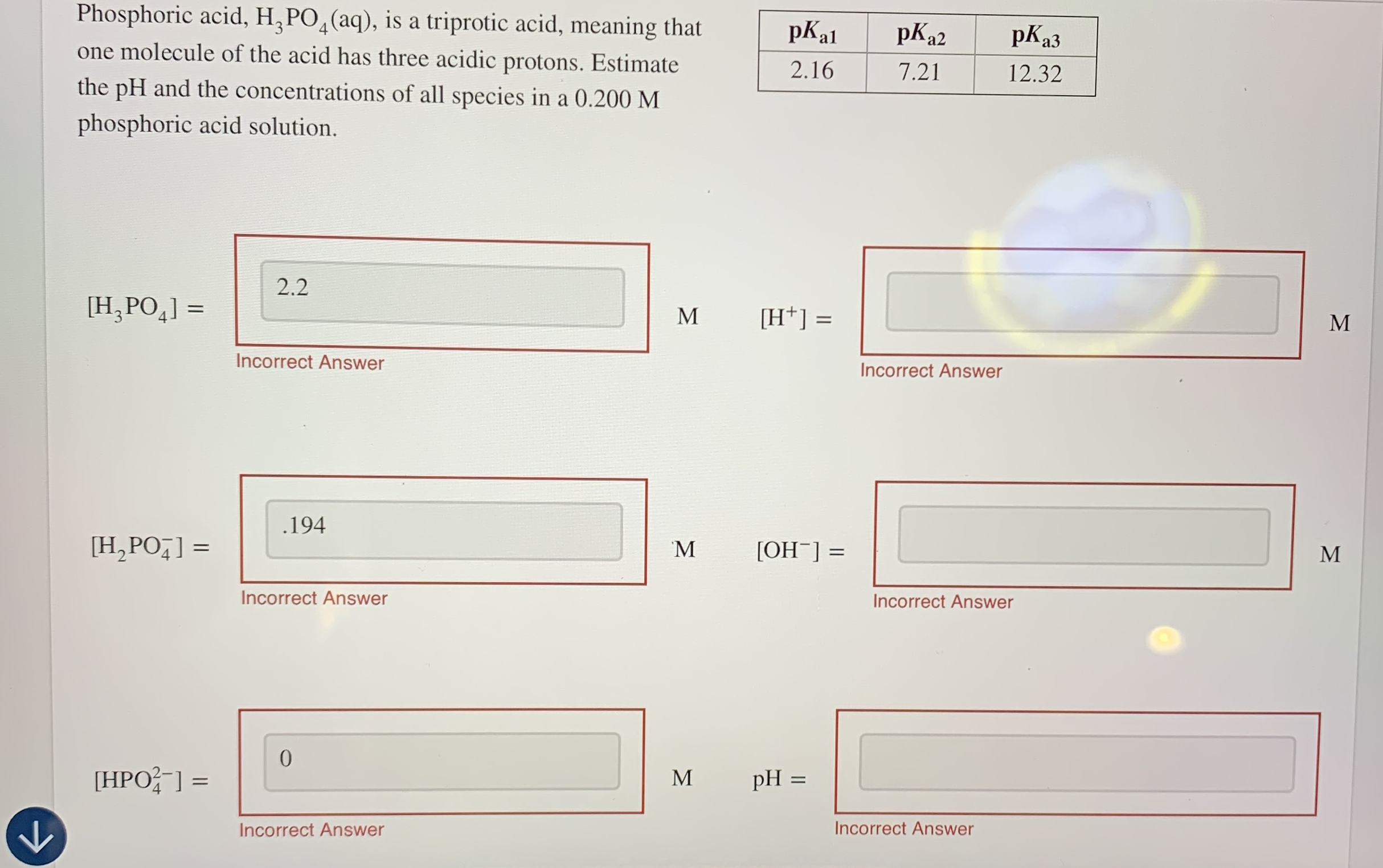 Solved Phosphoric acid, H3PO4(aq), ﻿is a triprotic acid, | Chegg.com