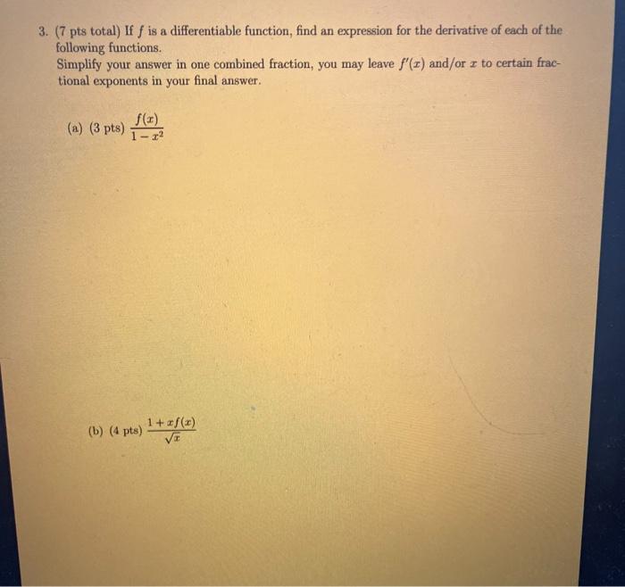 Solved 4. (6 pts total) Using the information given in the | Chegg.com