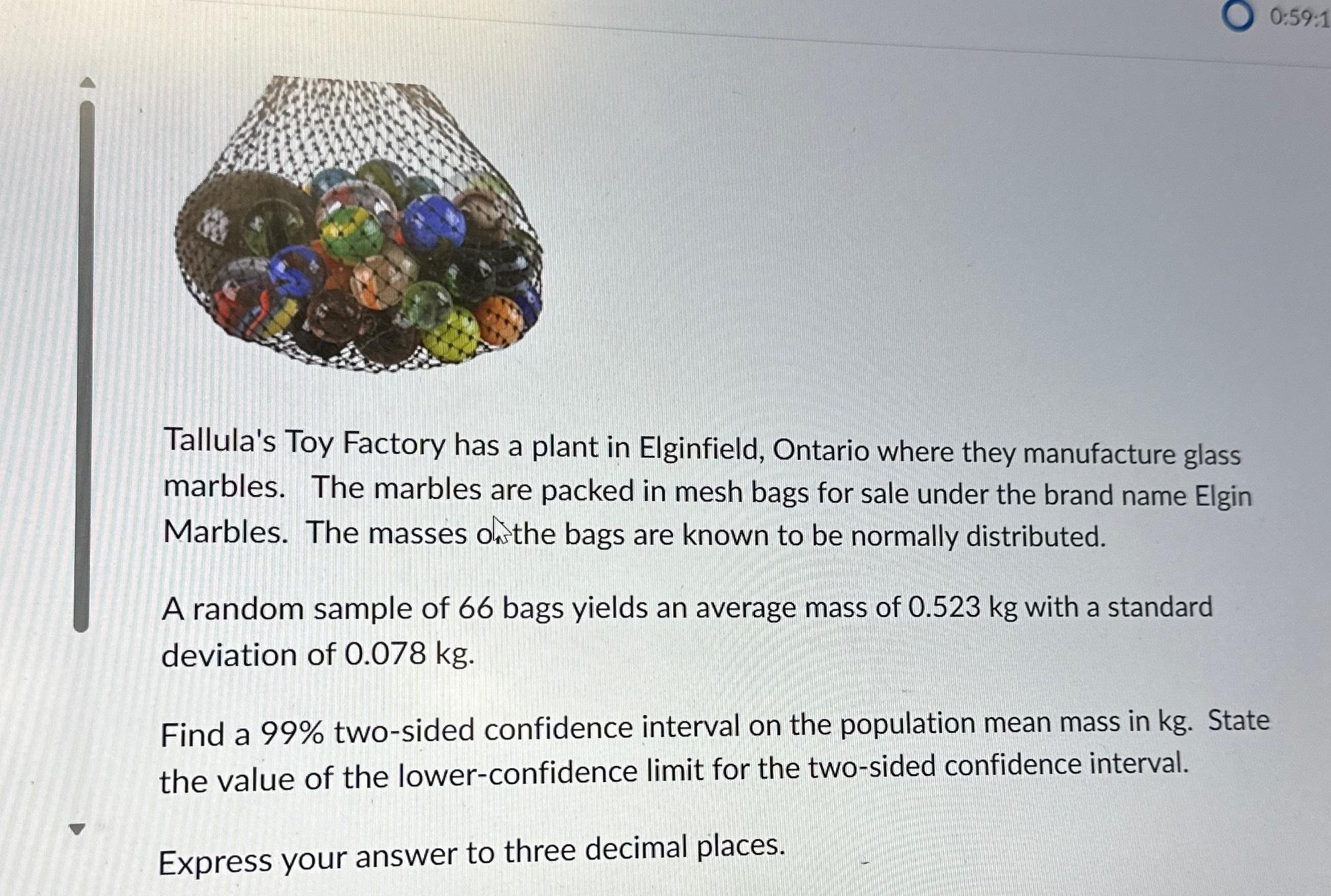 Solved Tallula's Toy Factory has a plant in Elginfield, | Chegg.com
