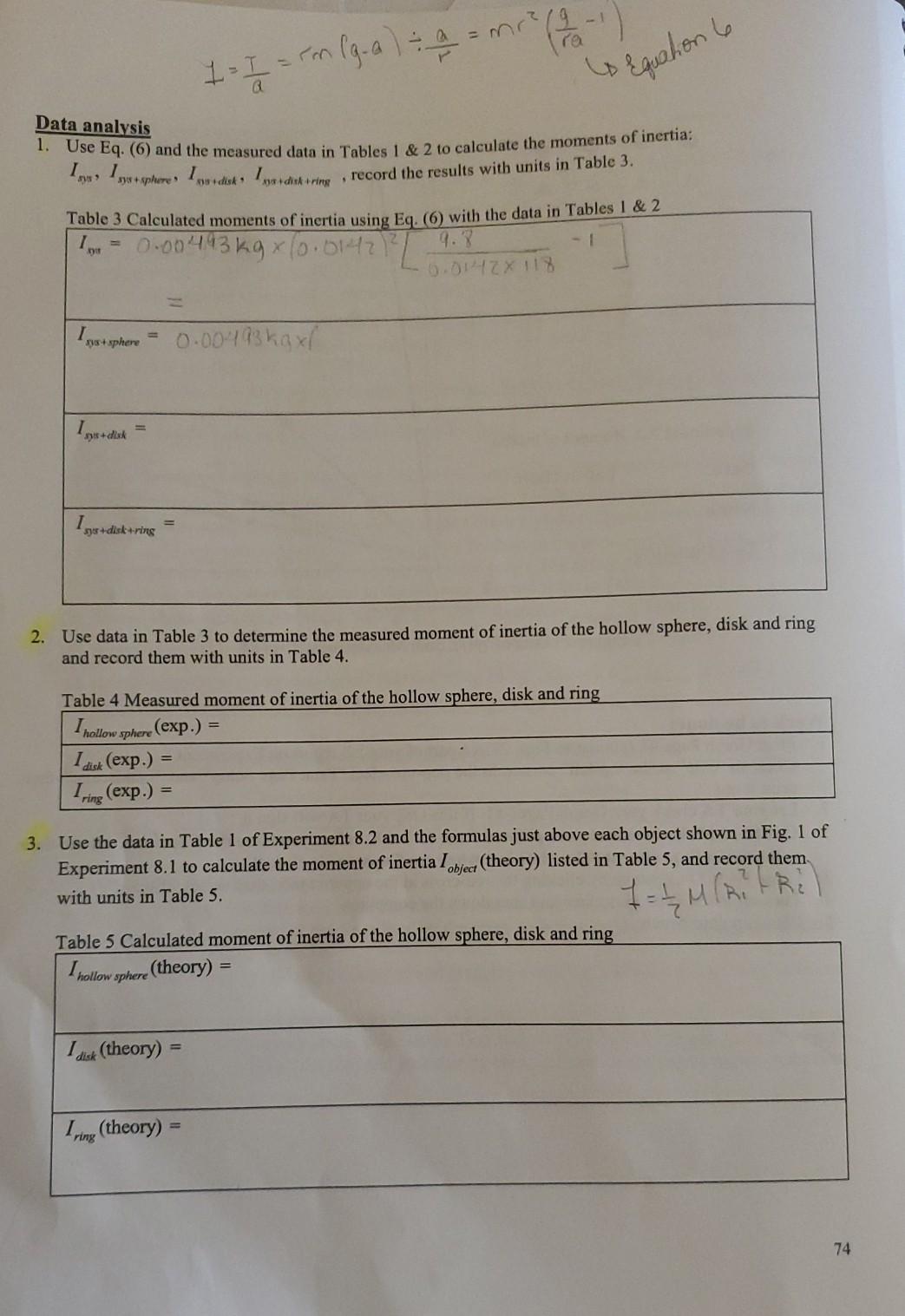 Solved -") 1 I = rn (g. a) : a = mre (a lo Equation ! .6 | Chegg.com