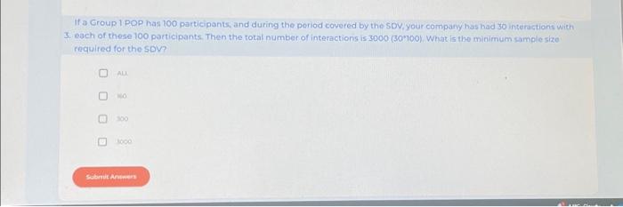 Solved If a Group 1 POP has 100 participants, and during the | Chegg.com