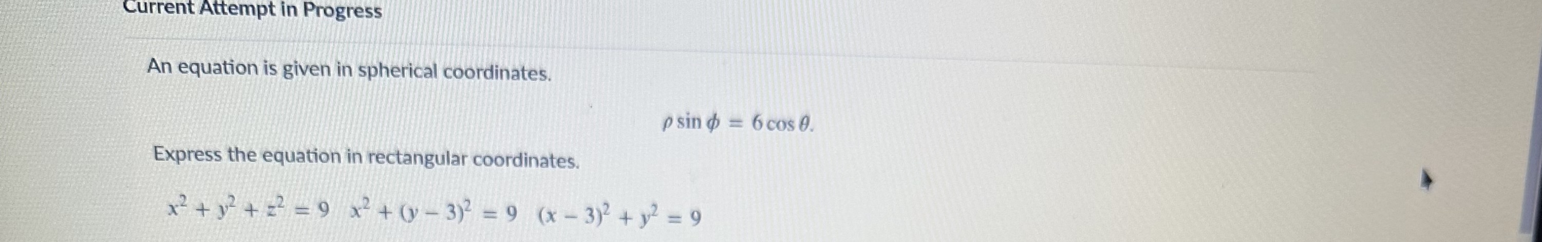 Solved Current Attempt in ProgressAn equation is given in | Chegg.com