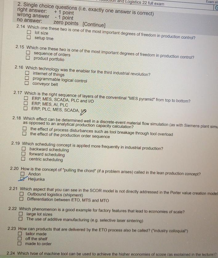Solved Single choice questions (i.e. ﻿exactly one answer is | Chegg.com