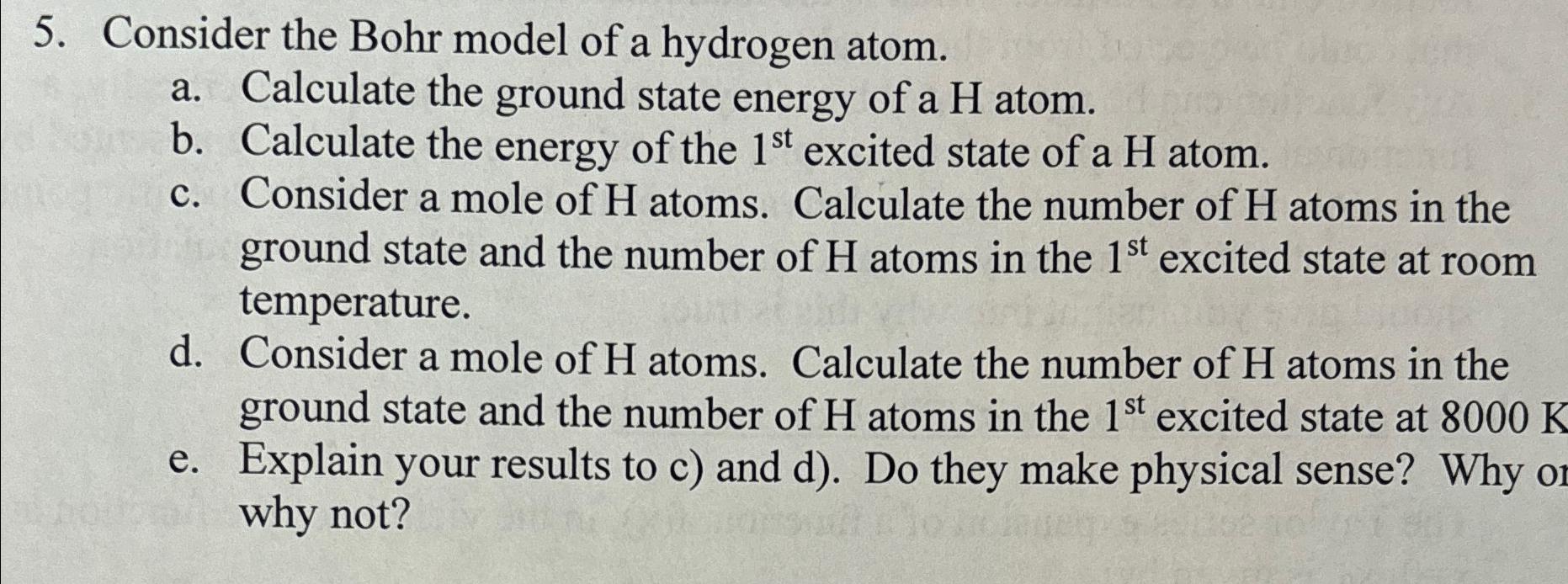 Solved Consider the Bohr model of a hydrogen atom.a. | Chegg.com