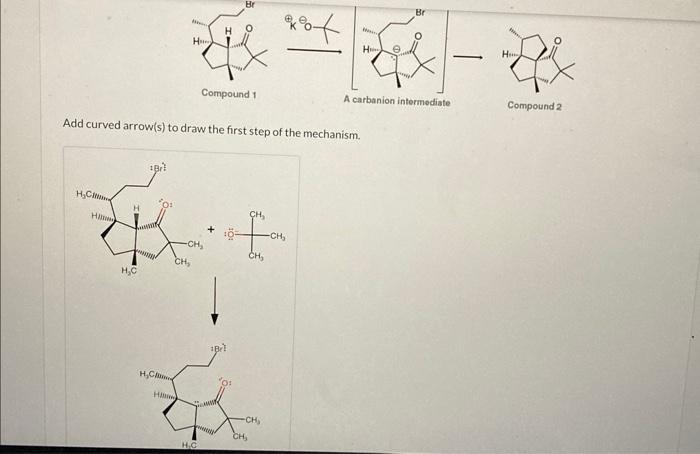 Solved Compound 1 A carbanion intermediate Compound 2 Add | Chegg.com