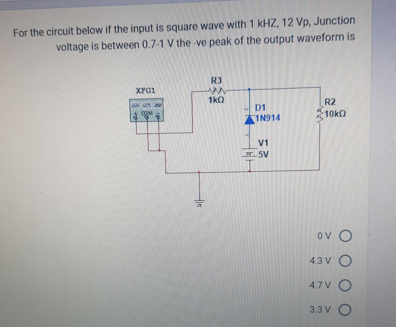 Solved For the circuit below if the input is square wave | Chegg.com