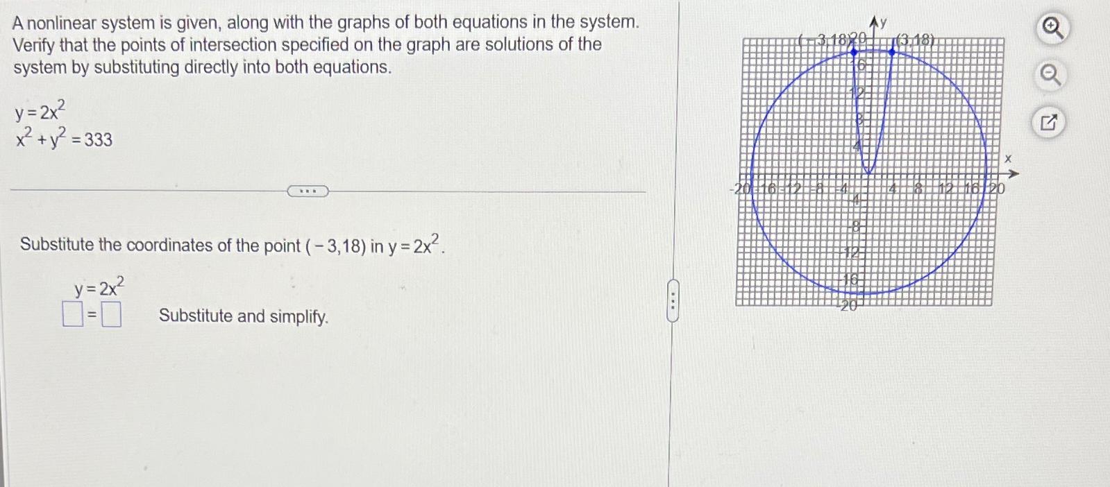 Solved A nonlinear system is given, along with the graphs of | Chegg.com
