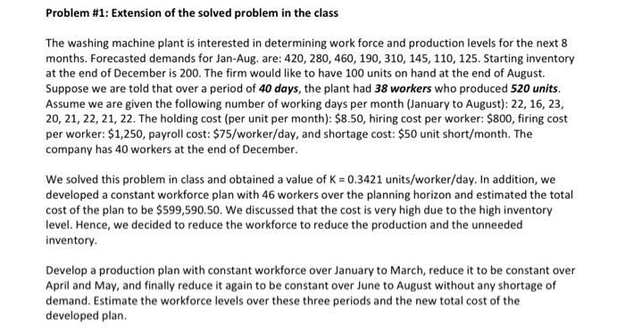 Solved Problem \#1: Extension of the solved problem in the | Chegg.com Solved Problem \#1: Extension of the solved problem in the | Chegg.com