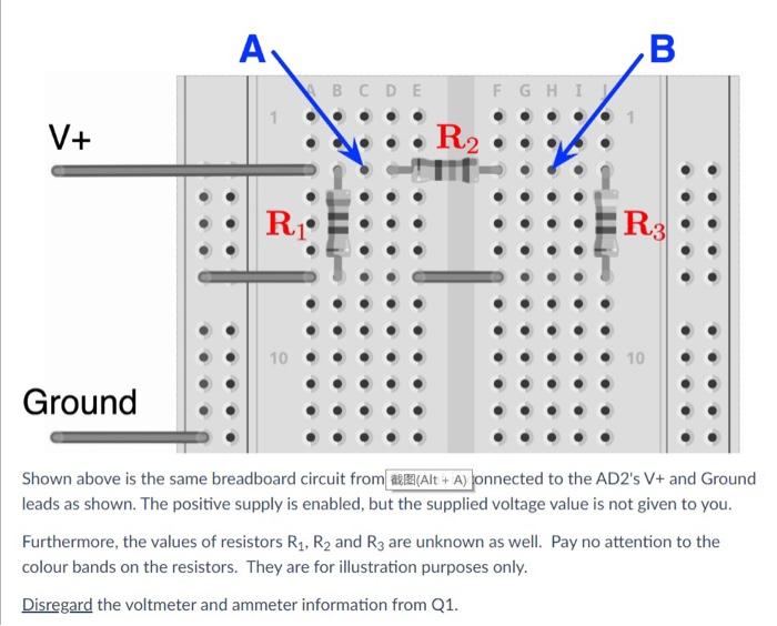 Solved Shown above is the same breadboard circuit from | Chegg.com