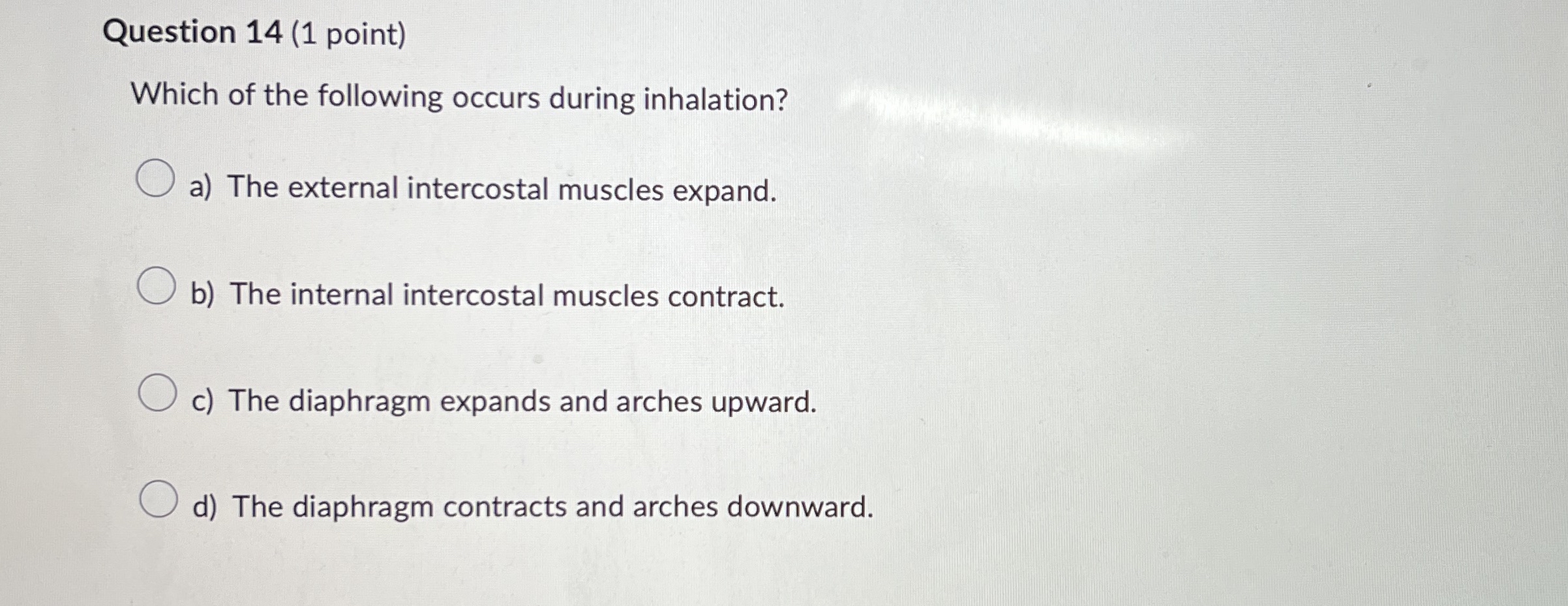 Solved Question 14 (1 ﻿point)Which of the following occurs | Chegg.com
