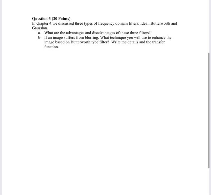 Solved Question 5: (15 points) Assume you have a linear, | Chegg.com