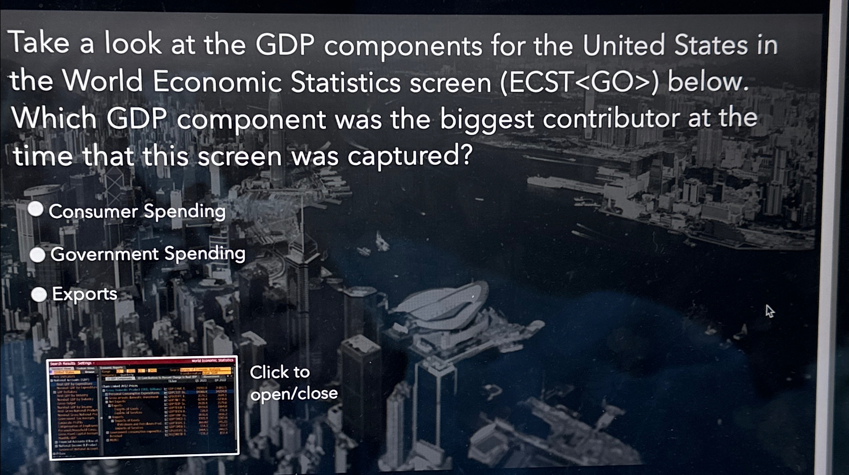 Solved Take a look at the GDP components for the United | Chegg.com