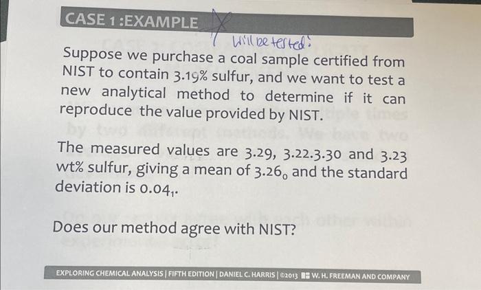 Solved Suppose we purchase a coal sample certified from NIST | Chegg.com