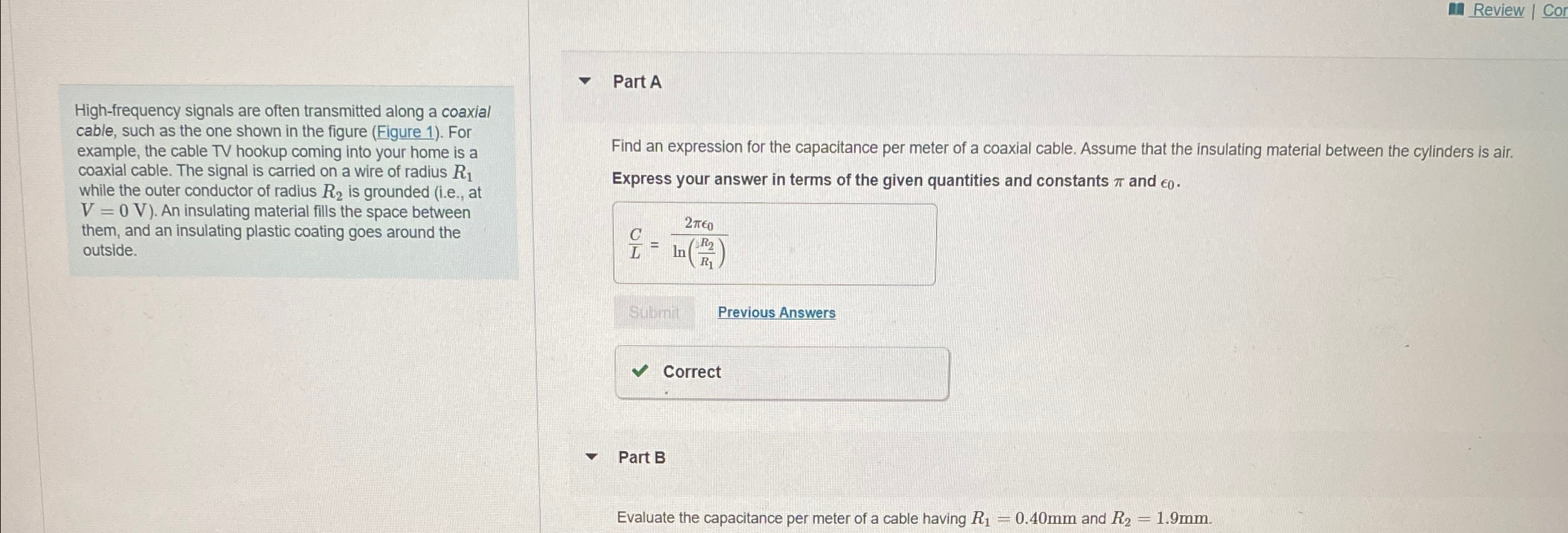 Solved ReviewCorHigh-frequency signals are often transmitted | Chegg.com