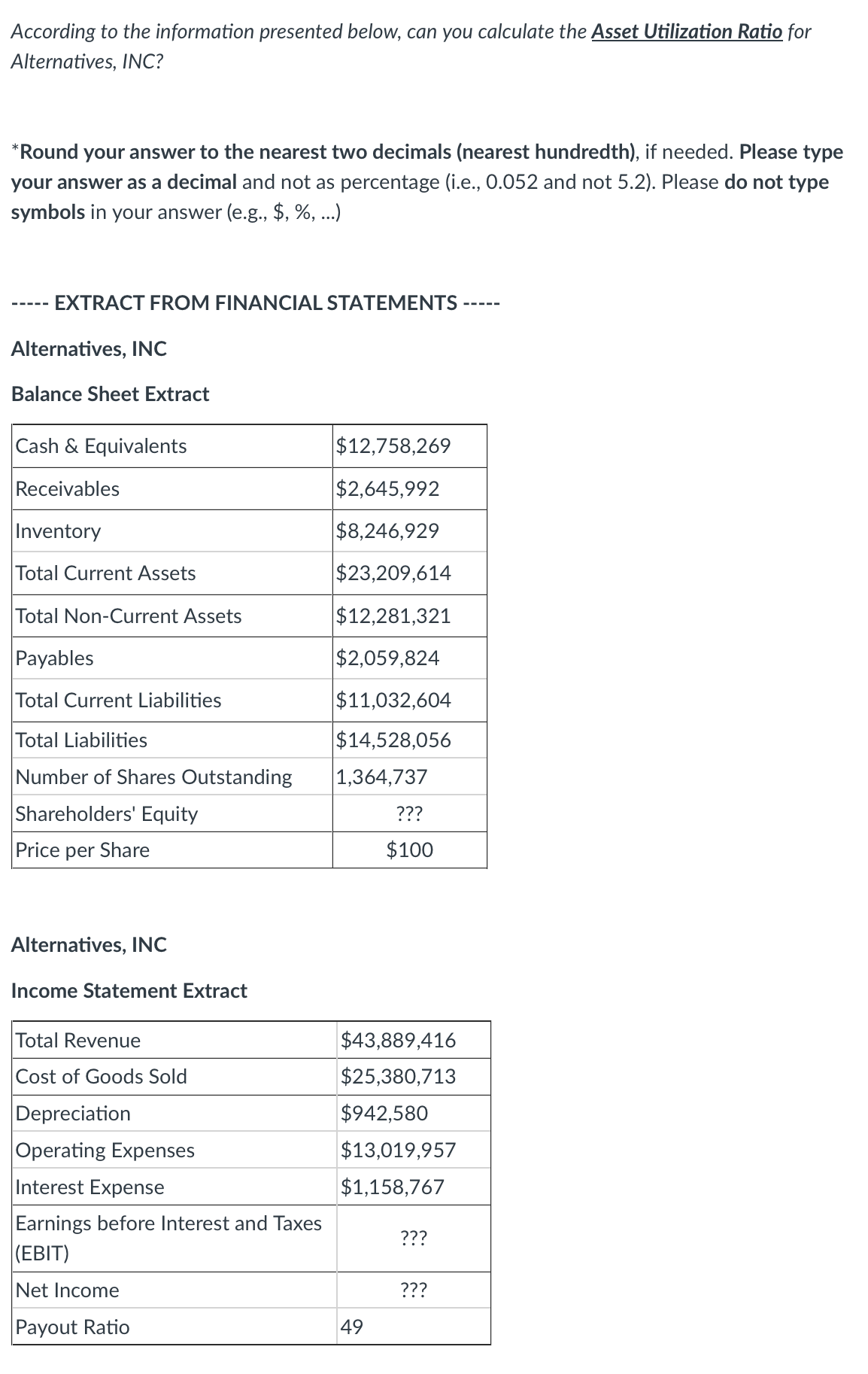 Solved According to the information presented below, can you | Chegg.com