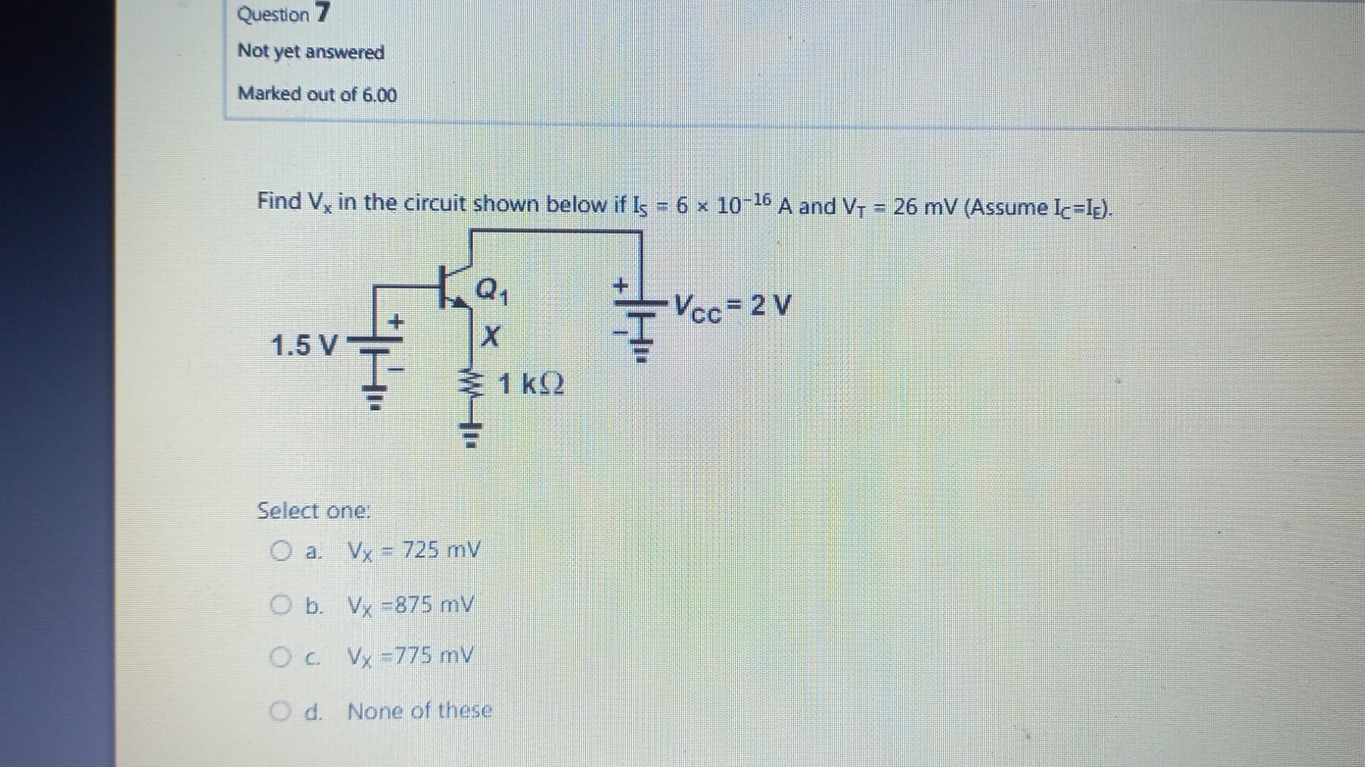 Solved The pnp transistor of the circuit below has a Select | Chegg.com