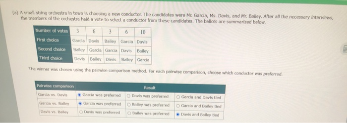 Solved (a) A small string orchestra in town is choosing a | Chegg.com