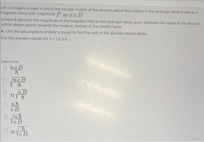 Solved Let us imagine a case in which the circular motion of | Chegg.com