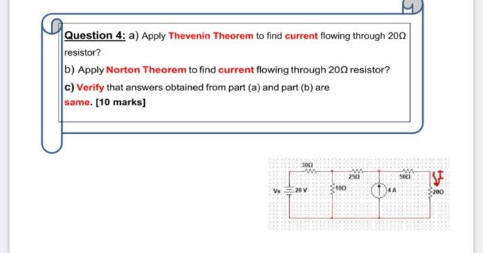 Solved Question 3: Apply Source Transformation theorem to | Chegg.com