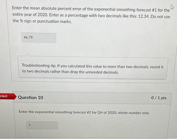 Solved Exponential Smoothing Forecasting Exercise This is a | Chegg.com