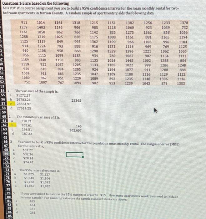 Solved Questions 1-5 are based on the following As a | Chegg.com