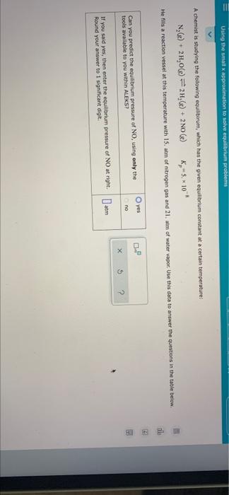 Solved Using the small x approximation to solve equilibrium | Chegg.com
