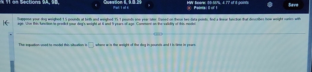 Solved Question 6, 9.B. 29HW Score: 59.66%,4.77 ﻿of 8 | Chegg.com