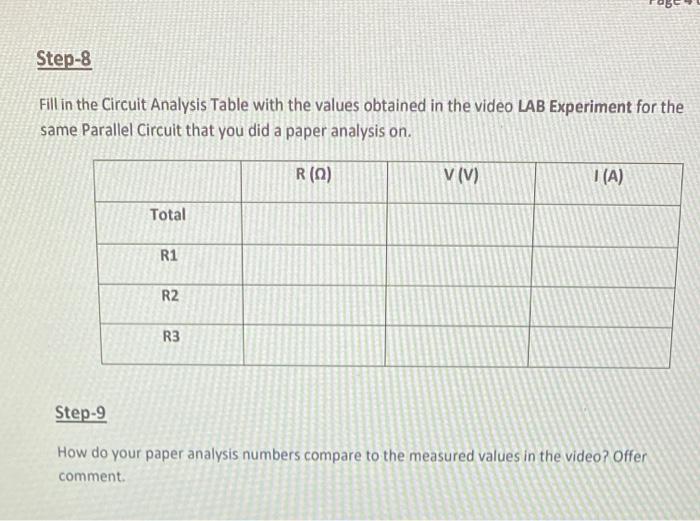Solved For the Series Circuit shown, do a paper analysis and | Chegg.com