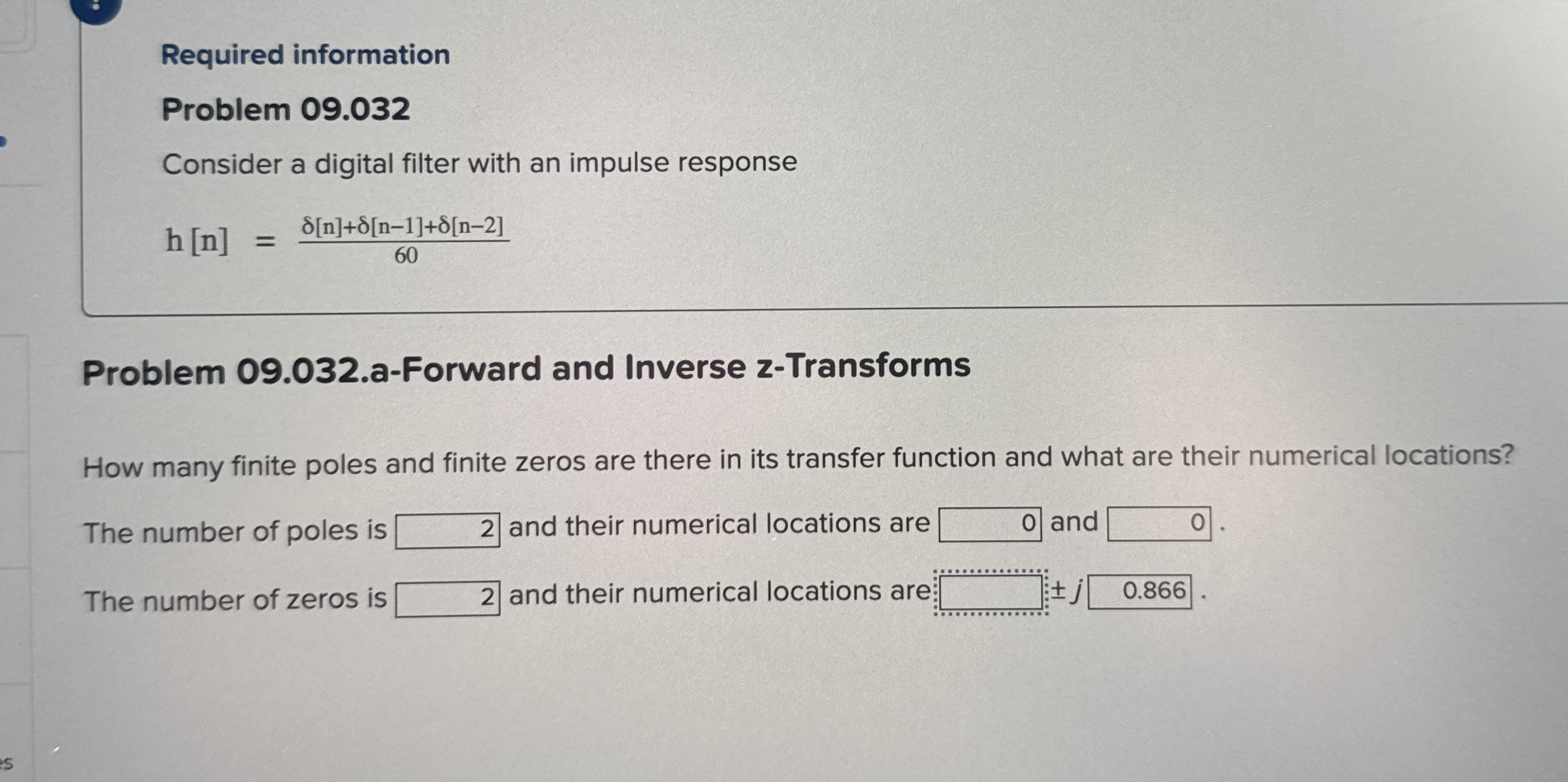 Solved Required informationProblem 09.032Consider a digital | Chegg.com