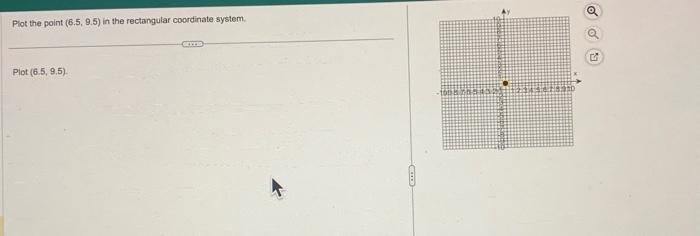 Solved Plot the point (6.5,9.5) in the rectangular | Chegg.com