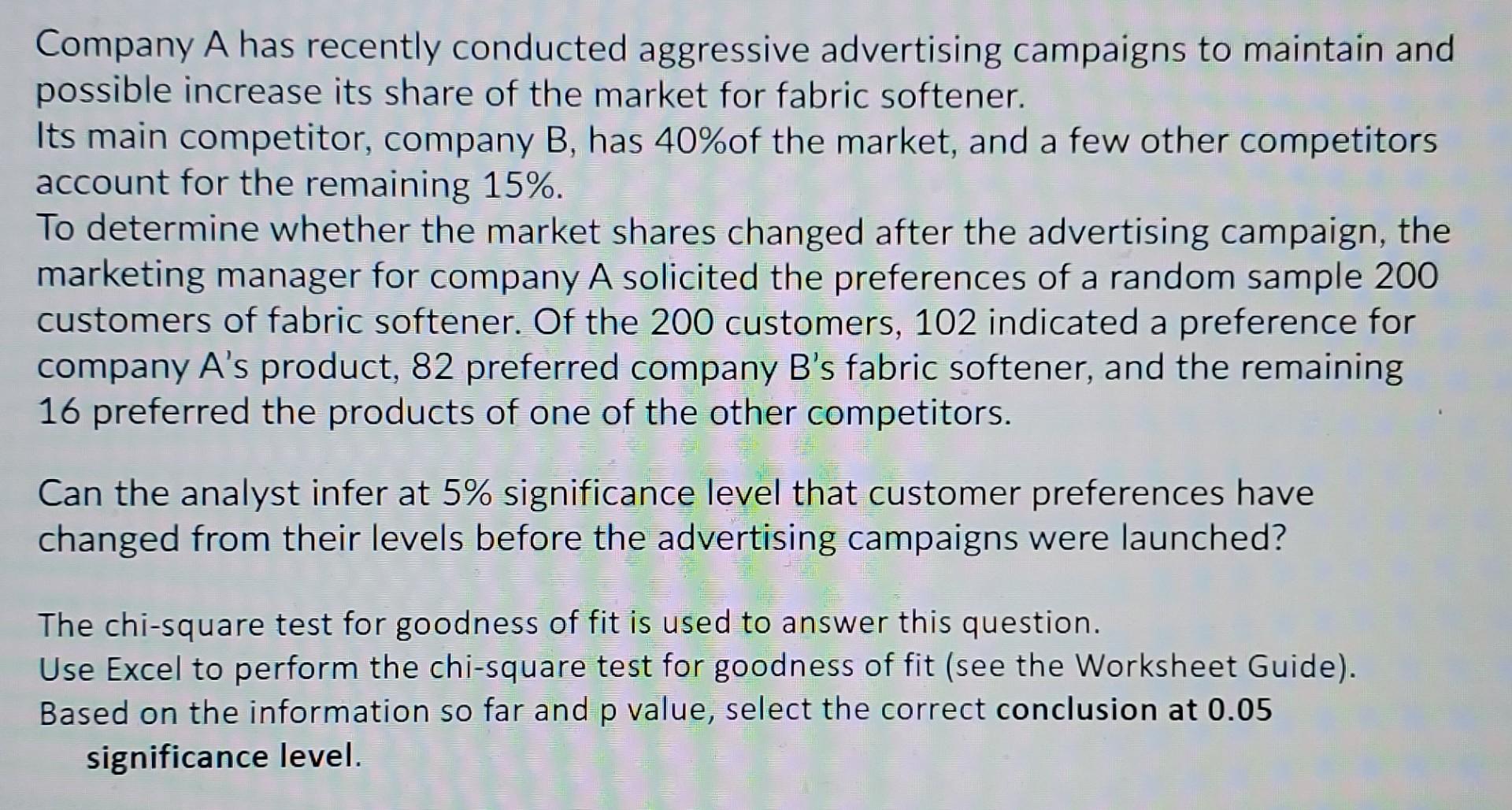 Solved Company A has recently conducted aggressive | Chegg.com