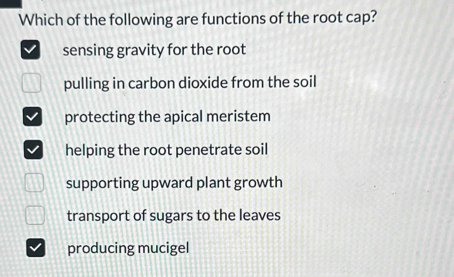 Solved Which of the following are functions of the root | Chegg.com