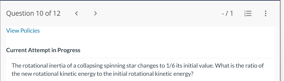 Solved Question 10 ﻿of 12View PoliciesCurrent Attempt in | Chegg.com