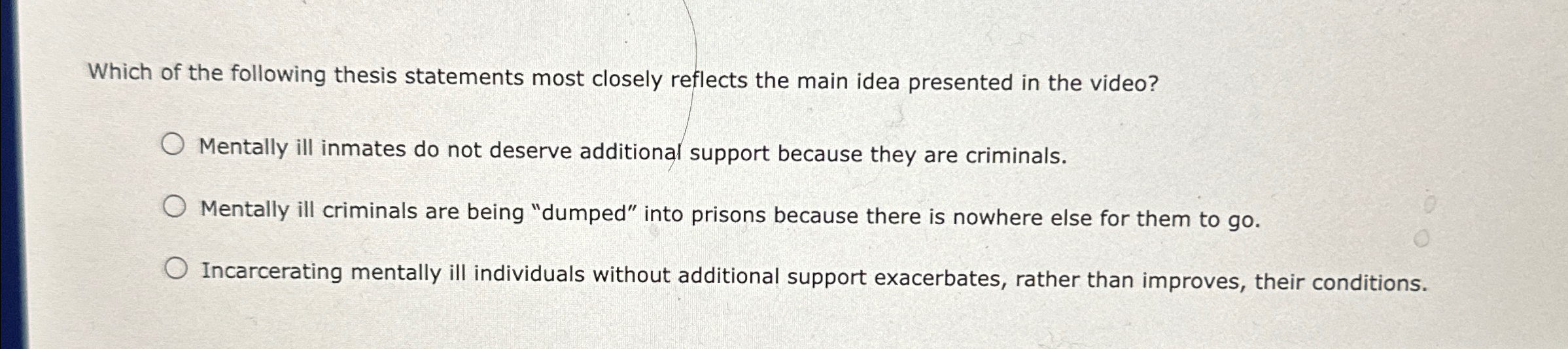Solved Which of the following thesis statements most closely | Chegg.com