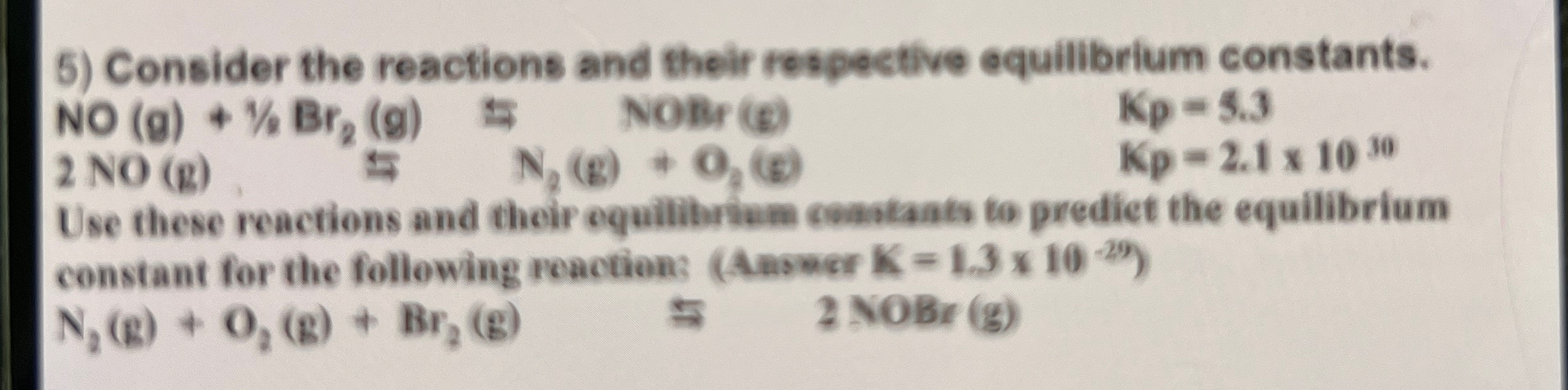 Solved Consider the reactions and their respective | Chegg.com