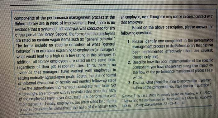 Solved Performance Management at the University of Ghana The | Chegg.com